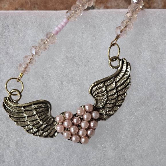 Jewelry | Artesan Design Only 1 Made Bronze Angel Wings Crystal Beading ...